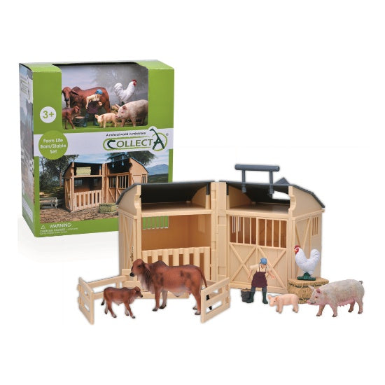 Barn Playset w/farmer – Nature Discoveries